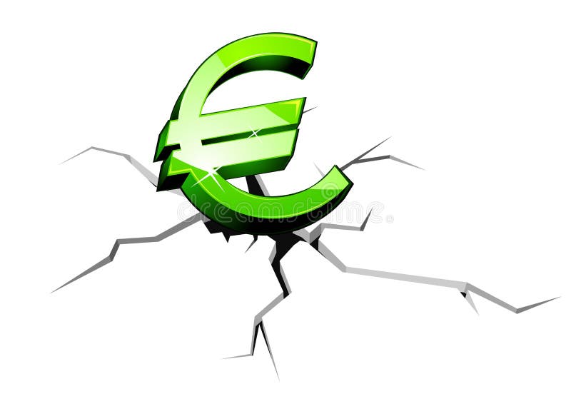 Euro money down stock vector. Illustration of crisis - 22850677