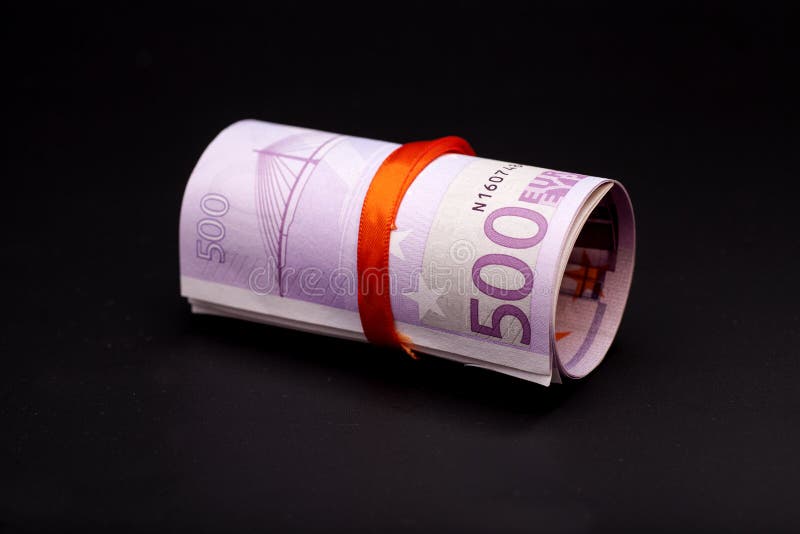 500 Euro Money in Red Ribbon Stock Photo - Image of paper, eurocurrency ...