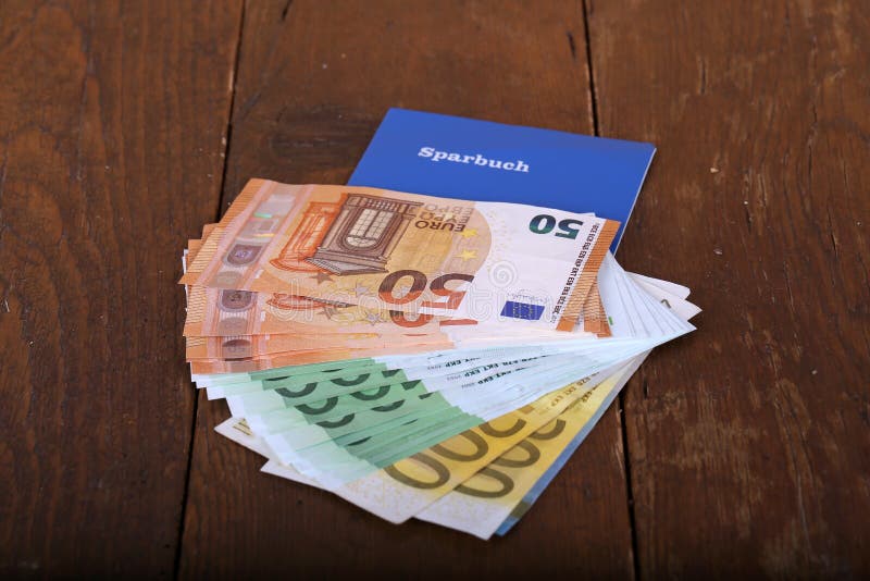 Euro Money in a Savings Book on a Table Stock Image - Image of cost ...