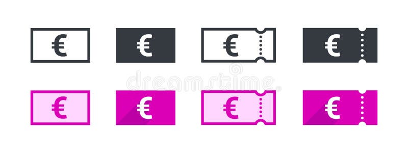 Euro Money Sign. Euro Coupon. Sign of Payment by the Euro Stock Vector ...
