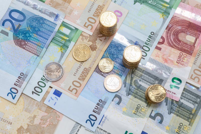Euro money stacks stock image. Image of euro, economic - 80786049