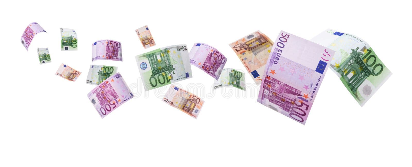 Euro money rain stock image. Image of earnings, isolated - 2646299