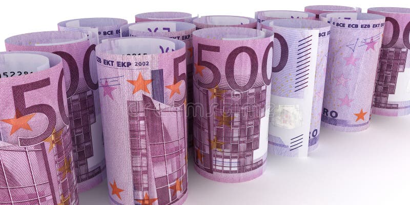 500 Euro Notes stock illustration. Illustration of financial - 131986985