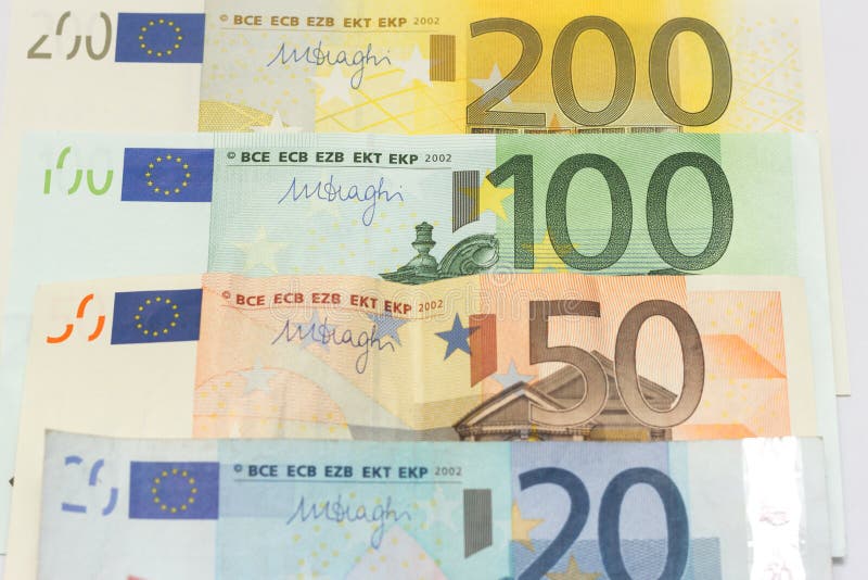 Euro notes money stock photo. Image of coins, decline - 59790560