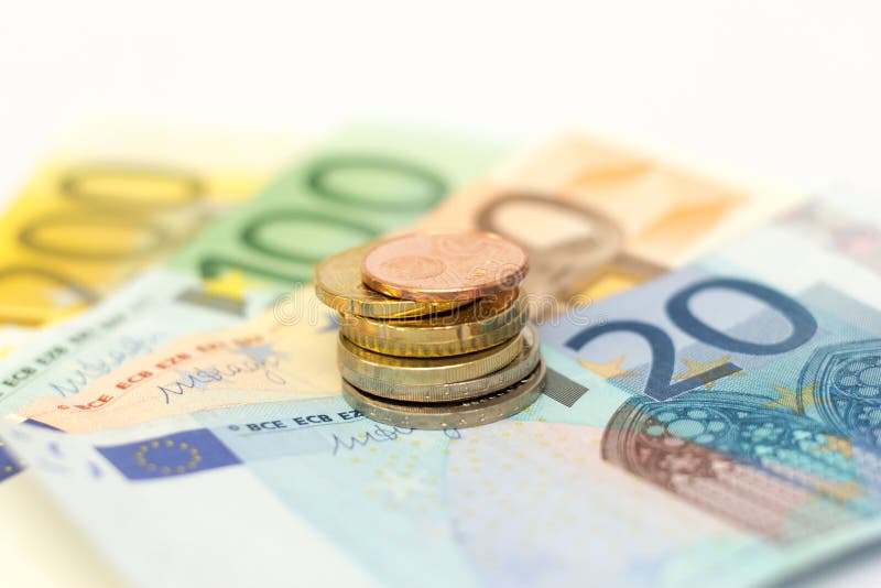 Euro notes money stock image. Image of economy, coins - 59790855
