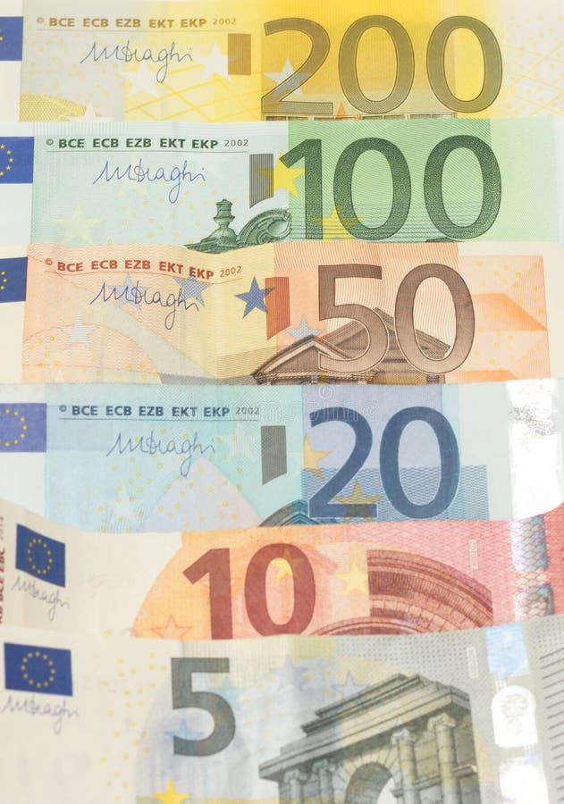 Euro notes money stock image. Image of hourly, coin, accumulate - 59795161