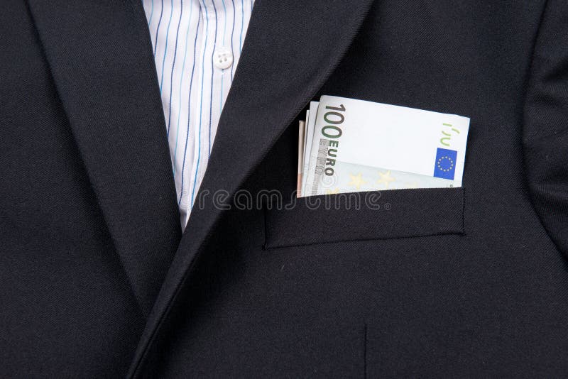 Euro notes in pocket stock image. Image of bill, finance - 58171315