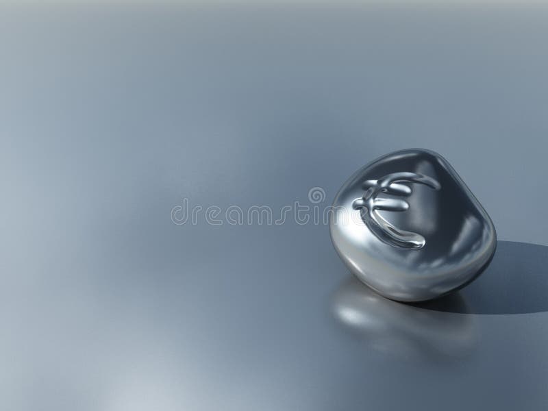 Euro nugget stock illustration. Illustration of sign - 14905328