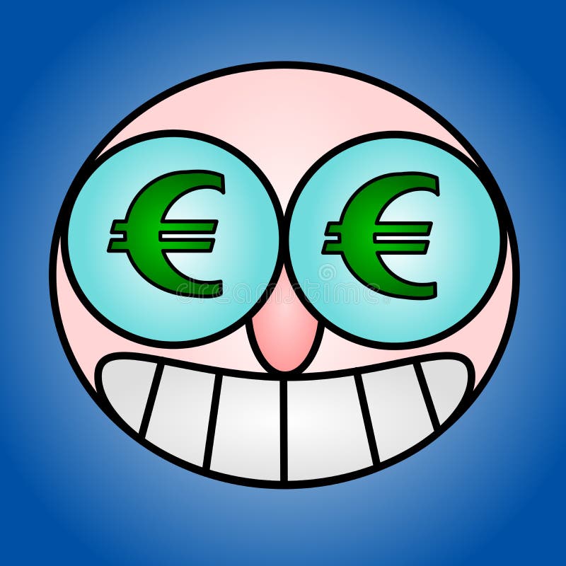 Euro-blik stock illustratie. Illustration of illustraties - 7499591