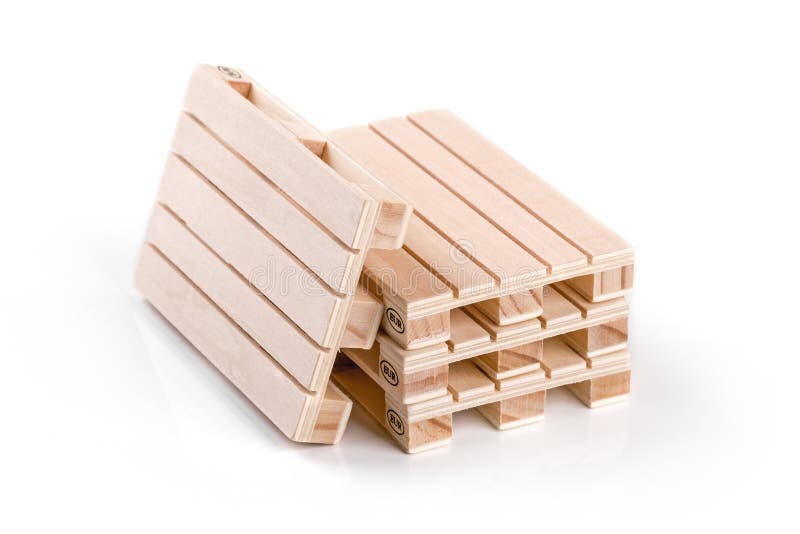 Euro Pallets Stack Isolated on White Stock Photo - Image of cargo ...