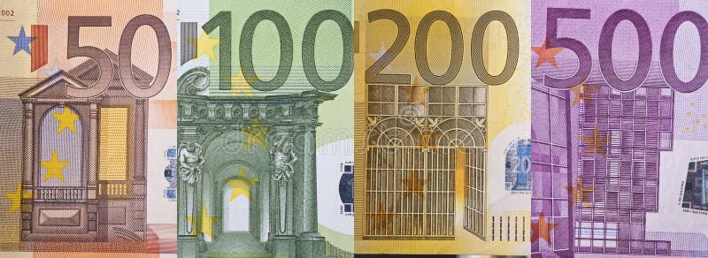 Euro Paper Bill Detail stock photo. Image of europe, banknote - 14553178