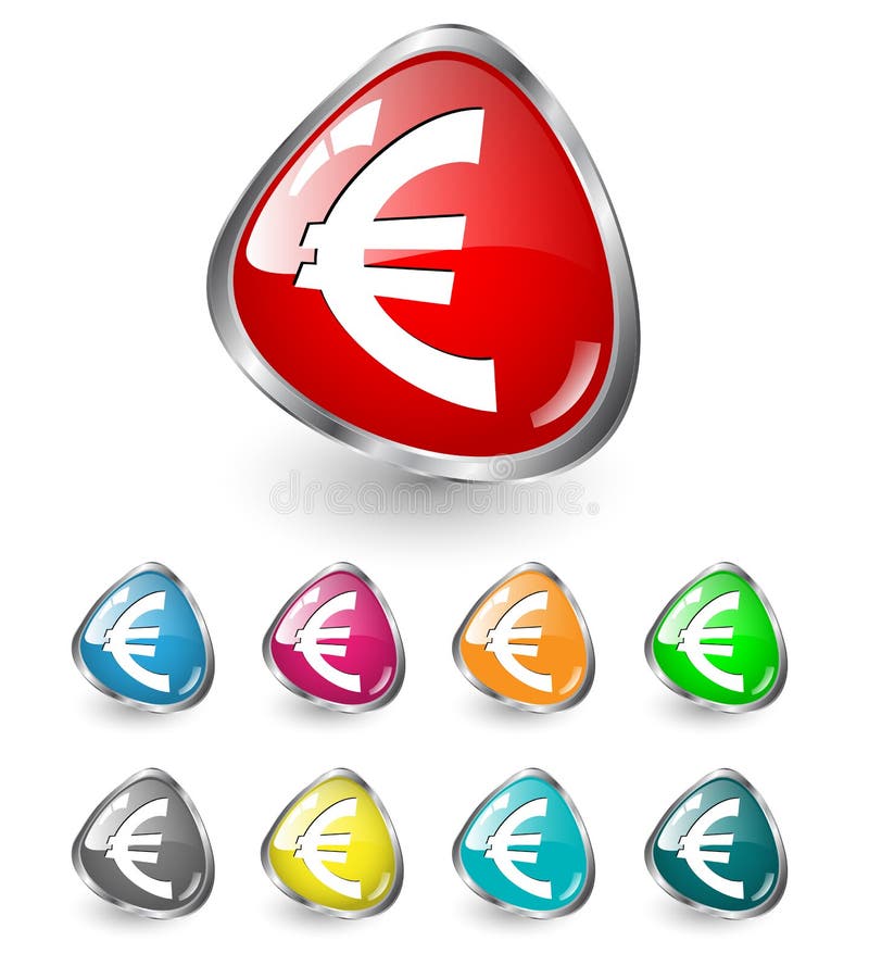 Euro Pictogramreeks, Vector Vector Illustratie - Illustration of europa ...