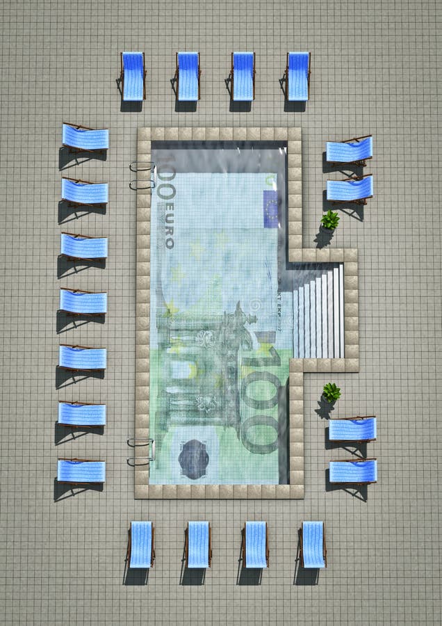 Euro pool stock illustration. Illustration of fortune - 22197383