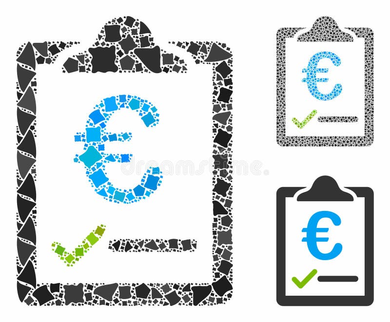 Euro Price Quote Mosaic Icon of Tremulant Elements Stock Illustration ...
