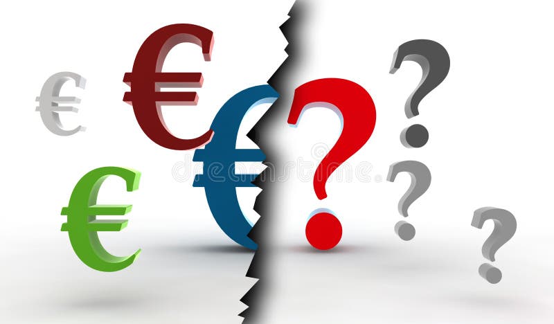 Euro / question-mark stock illustration. Illustration of european - 7736412