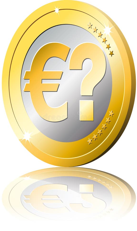 Euro Question Mark Reflexion Stock Vector - Illustration of icon ...