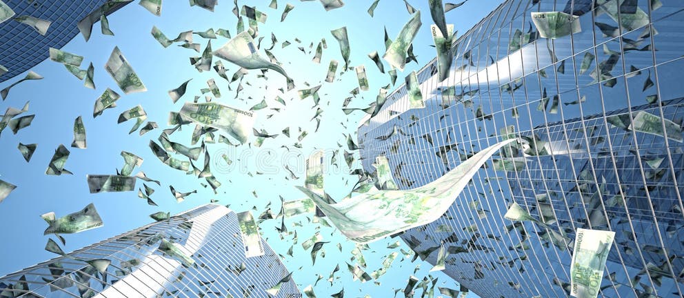 Euro rain stock illustration. Illustration of earn, finance - 52461848