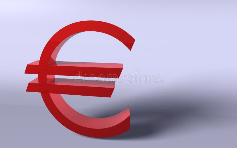 Euro in red stock illustration. Illustration of ambition - 15281605