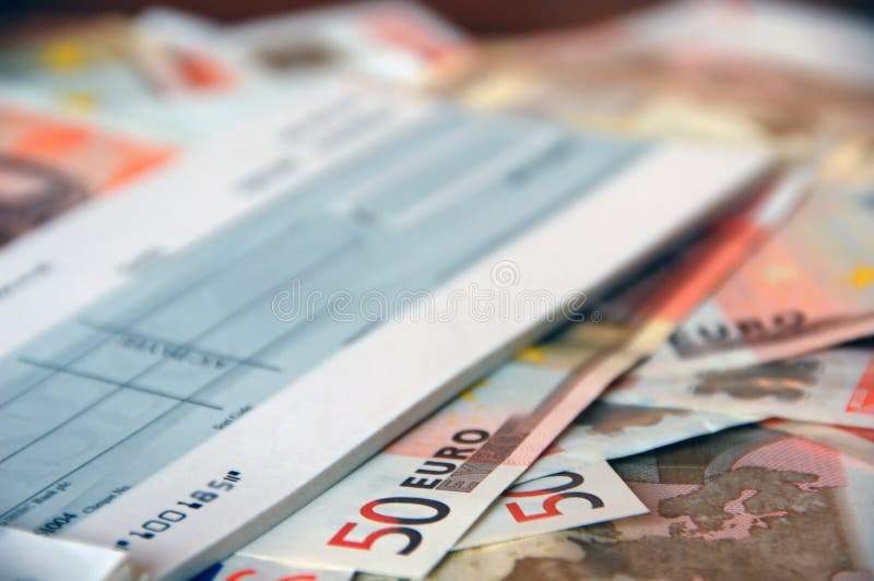 Euro Cheque. stock foto. Image of zaken, betaal, salaris - 30673928