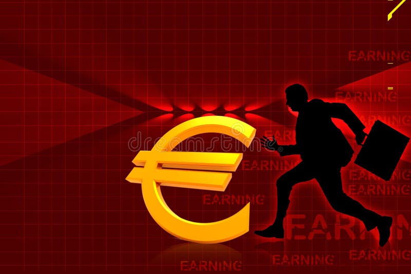 Business Man Running Inside the Recycle Symbol Stock Illustration ...