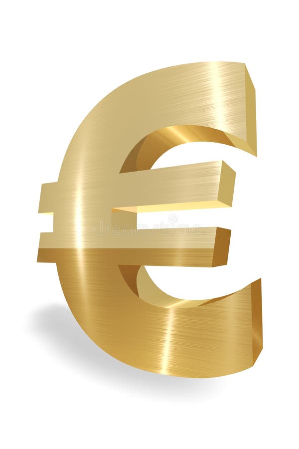 Euro- símbolo de moeda ilustração stock. Ilustração de renda - 5005730