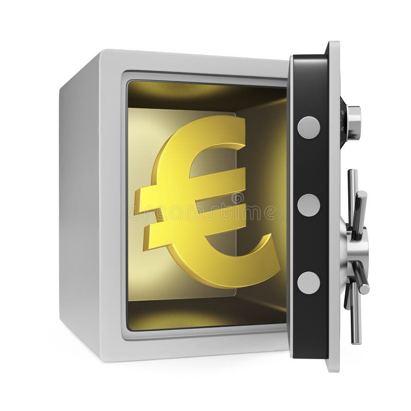 Euro safe stock illustration. Illustration of bank, savings - 27082786