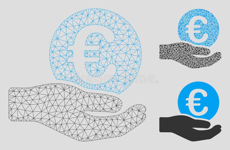 Euro Salary Hand Vector Mesh 2D Model and Triangle Mosaic Icon Stock ... Euro Salary Hand Vector Mesh 2D Model and Triangle Mosaic Icon Stock ...