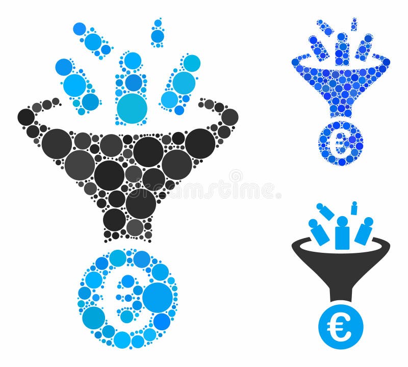 Euro Sale Conversion Mosaic Icon of Spheric Items Stock Illustration ...
