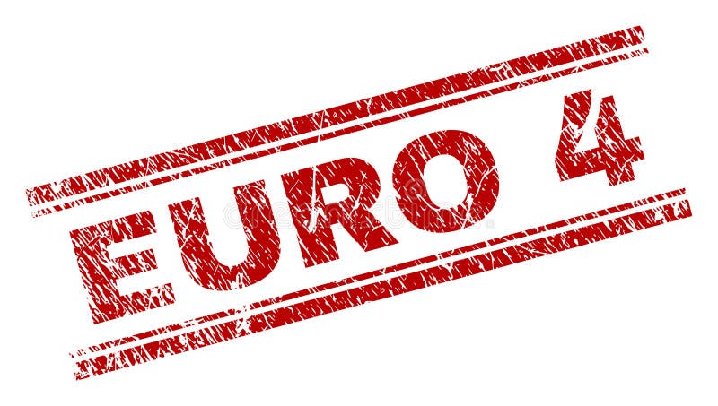 Scratched Textured EURO 4 Stamp Seal Stock Vector - Illustration of ...