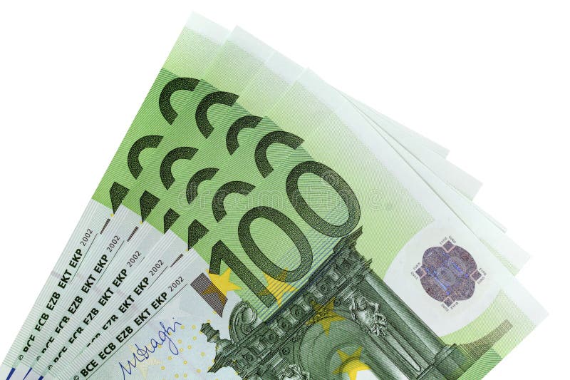 Euro 100 sedlar fotografering för bildbyråer. Bild av staplat - 102894417