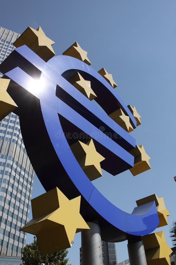 Euro sign editorial stock image. Image of euro, skyscrapert - 19391344