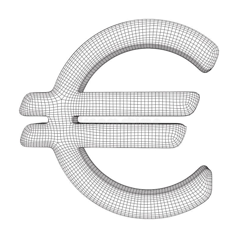 Euro sign abstract mesh stock vector. Illustration of cash - 136186137