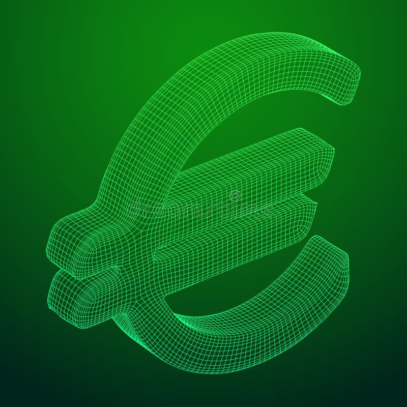 Euro sign abstract mesh stock vector. Illustration of value - 136772014