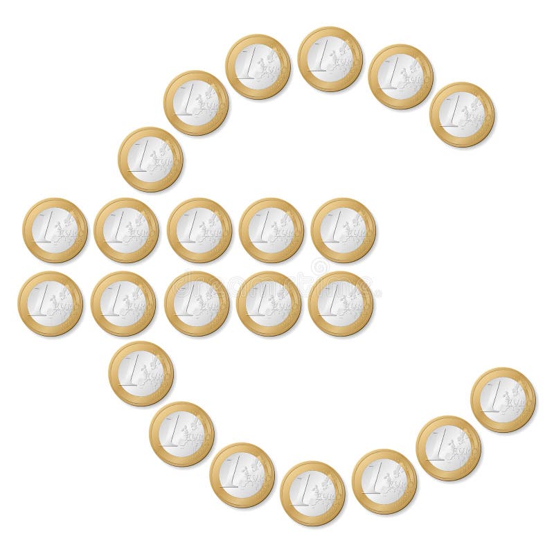 Euro simbolo illustrazione vettoriale. Illustrazione di soldi - 20284991