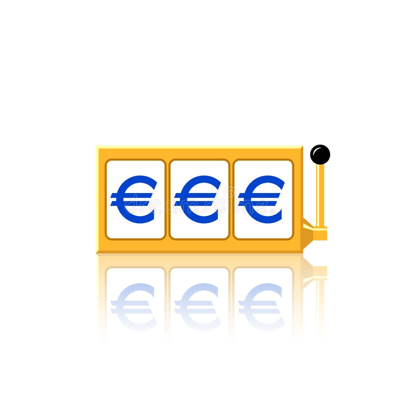 Euro Slot Reels Icon Black and White Vector Illustration Stock Vector ...