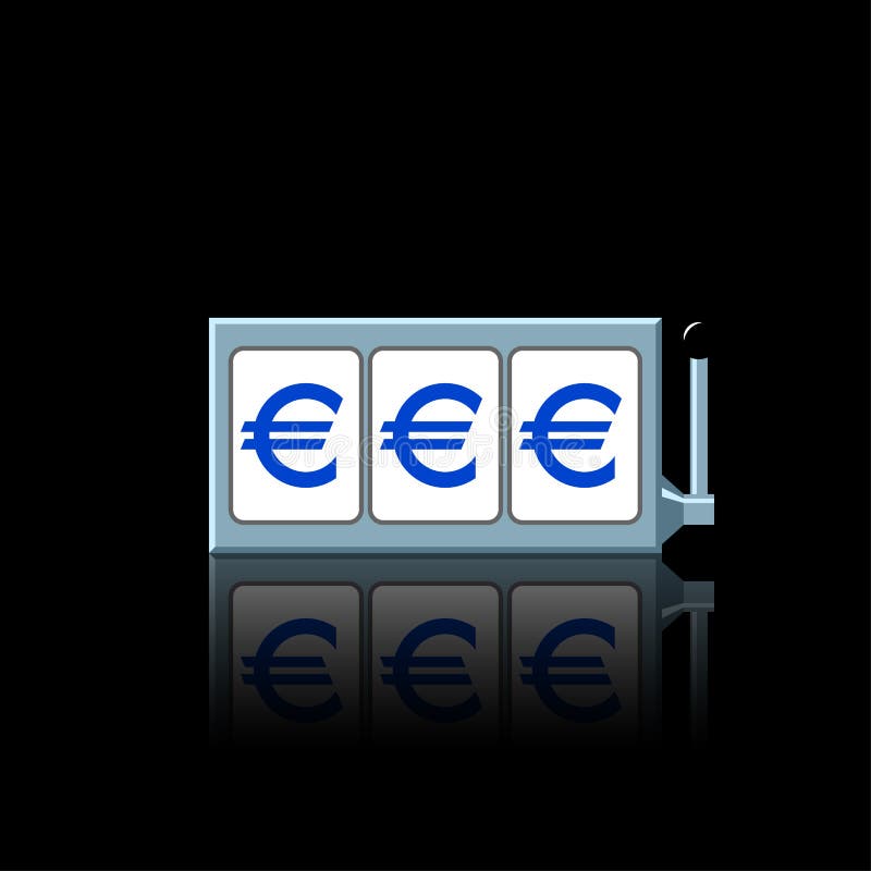Euro Slot Reels Icon Vector Illustration Stock Vector - Illustration of ...