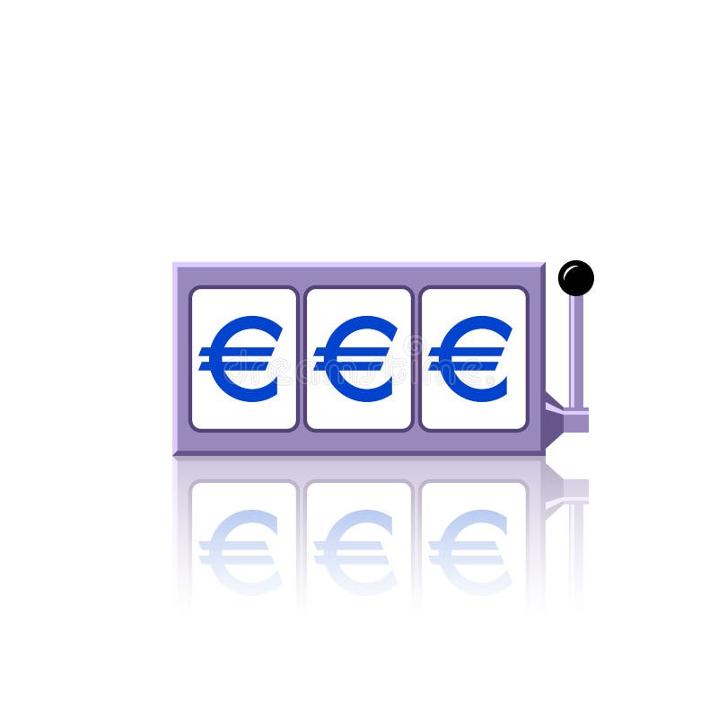 Euro Slot Reels Icon Vector Illustration Stock Vector - Illustration of ...