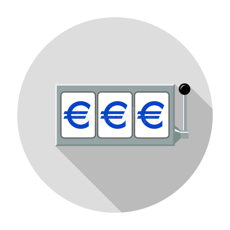 Euro Slot Reels Icon Vector Illustration Stock Vector - Illustration of ...