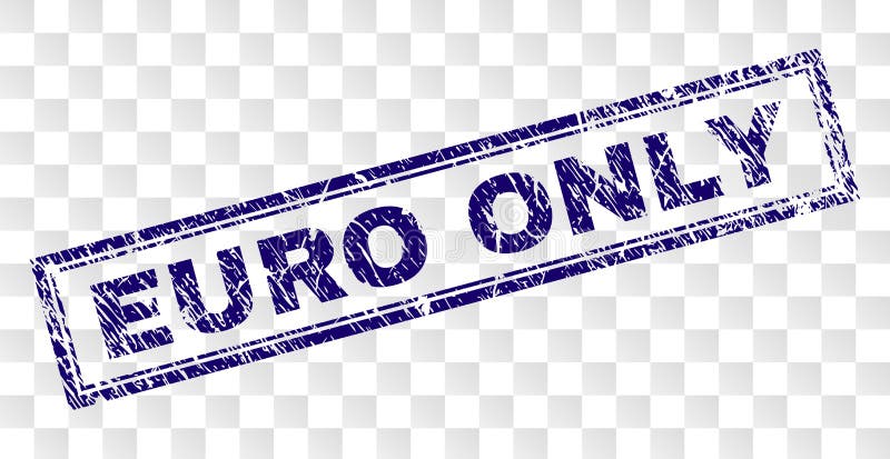 Grunge EURO only Rectangle Stamp Stock Vector - Illustration of euro ...