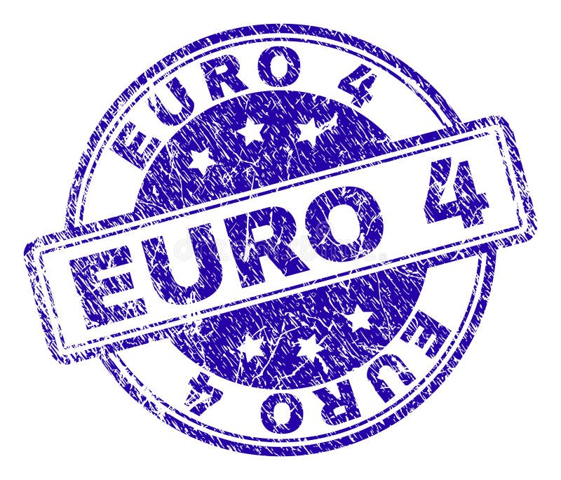 Grunge Textured EURO 4 Stamp Seal Stock Vector - Illustration of ...