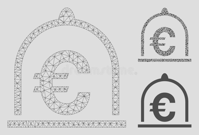 Euro Standard Vector Mesh Wire Frame Model and Triangle Mosaic Icon ...