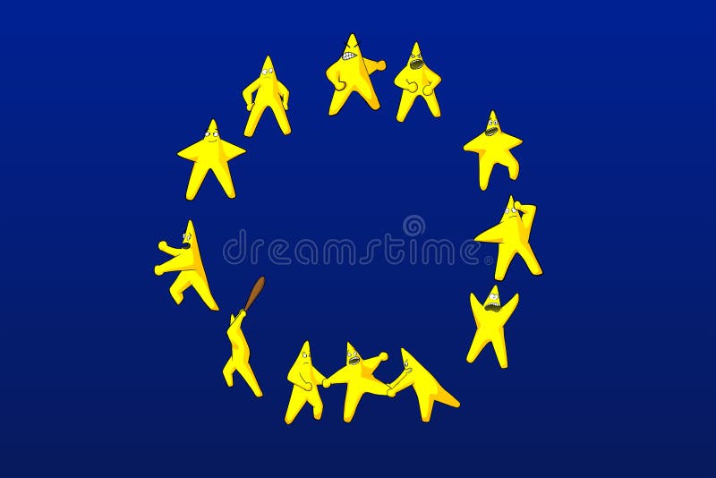 Euro stars stock vector. Illustration of quarrel, union - 15237293