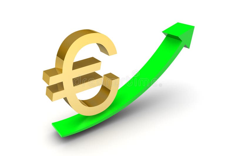 Euro Sterling Up Arrow stock illustration. Illustration of economy ...