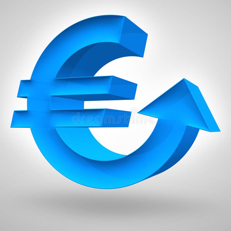 Euro op de stijging. stock afbeelding. Image of bonus - 36496037