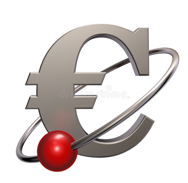 Euro symbol stock illustration. Illustration of atom - 27390094