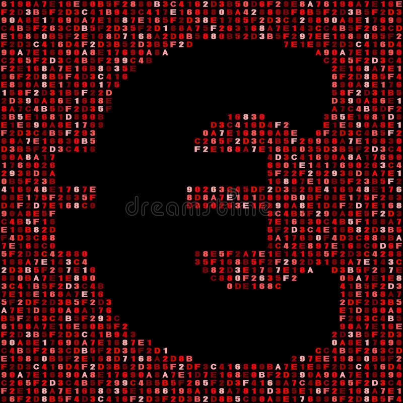 Euro Symbol on Red Hex Code Illustration Stock Illustration ...