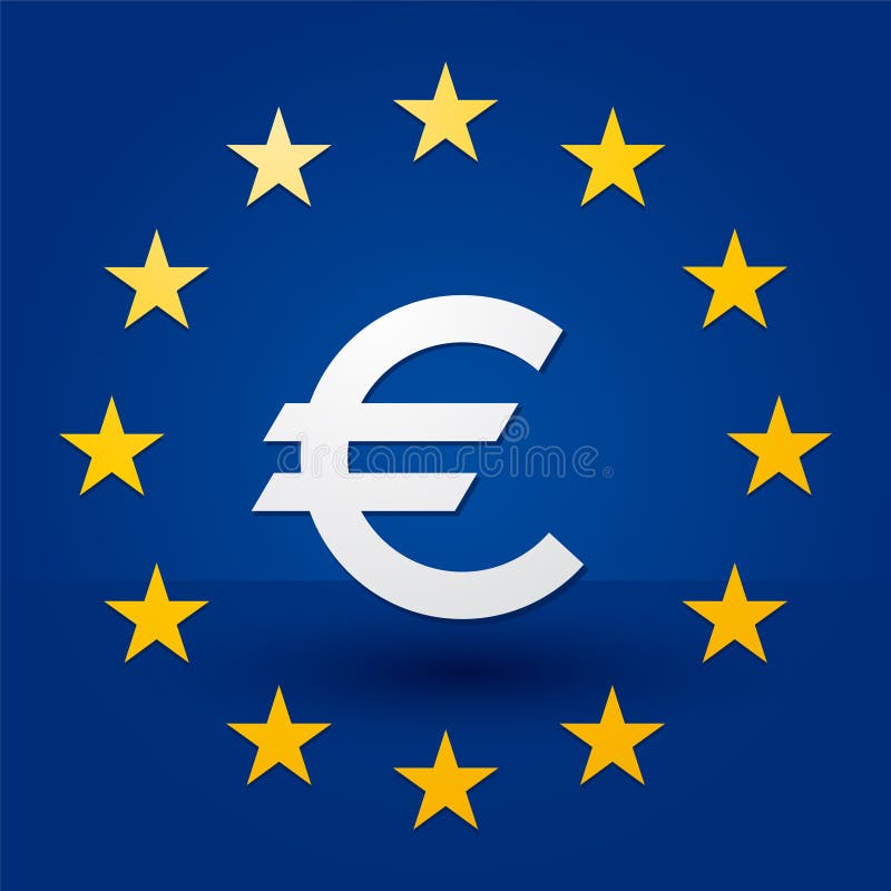 European Union and Euro Symbols Stock Illustration - Illustration of ...