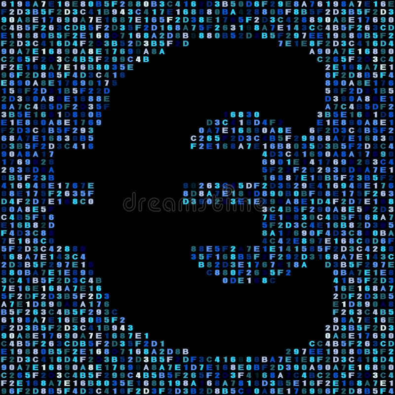 Euro Symbol on Blue Hex Code Illustration Stock Illustration ...