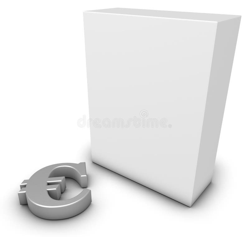 Euro symbol and box stock illustration. Illustration of crate - 105350620
