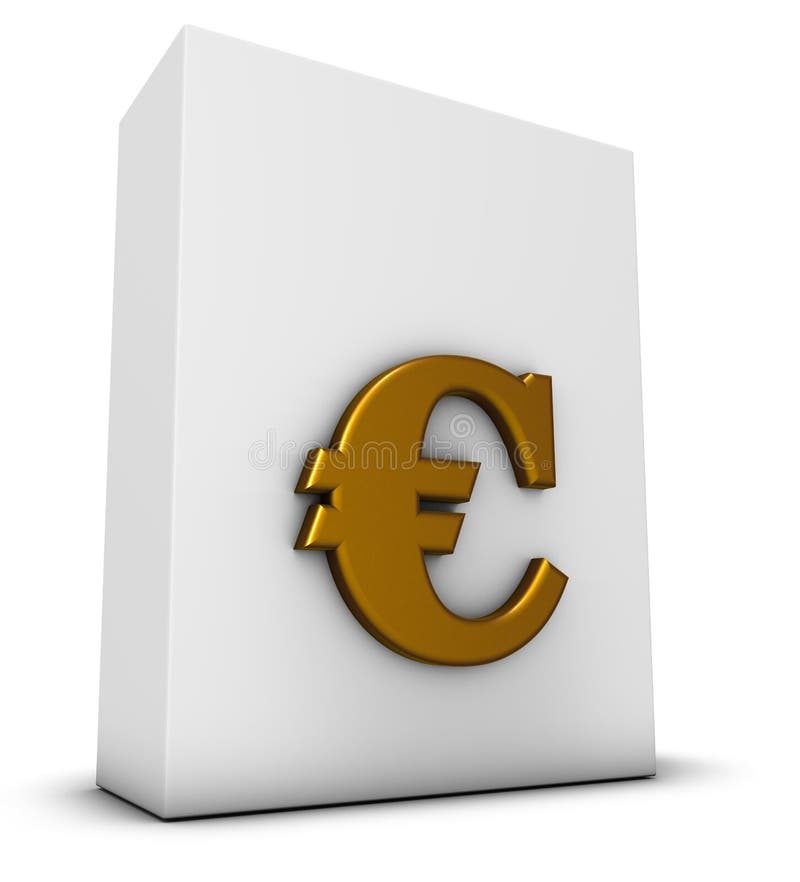 Euro symbol and box stock illustration. Illustration of europe - 105702680